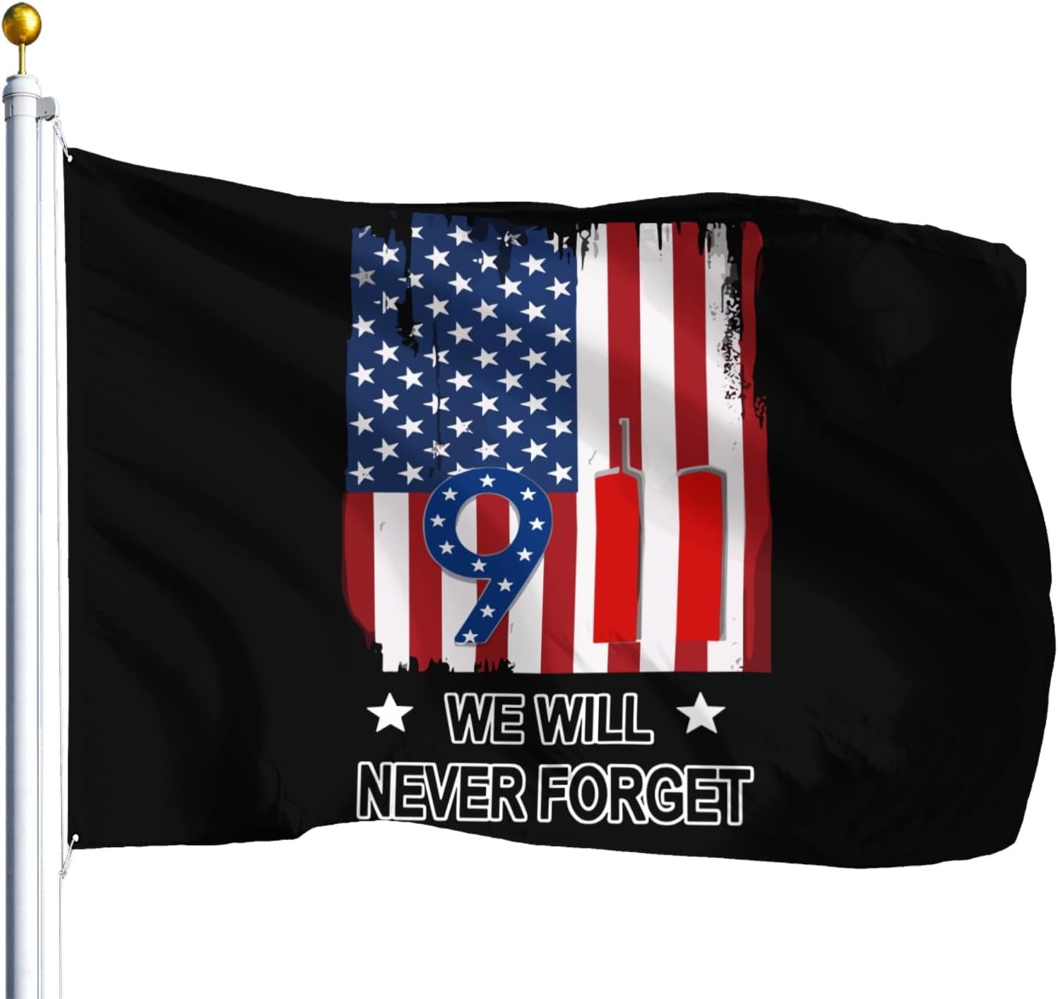 We Will Always Remember 911 Never Forget Flags For Room Guys Trippy ...