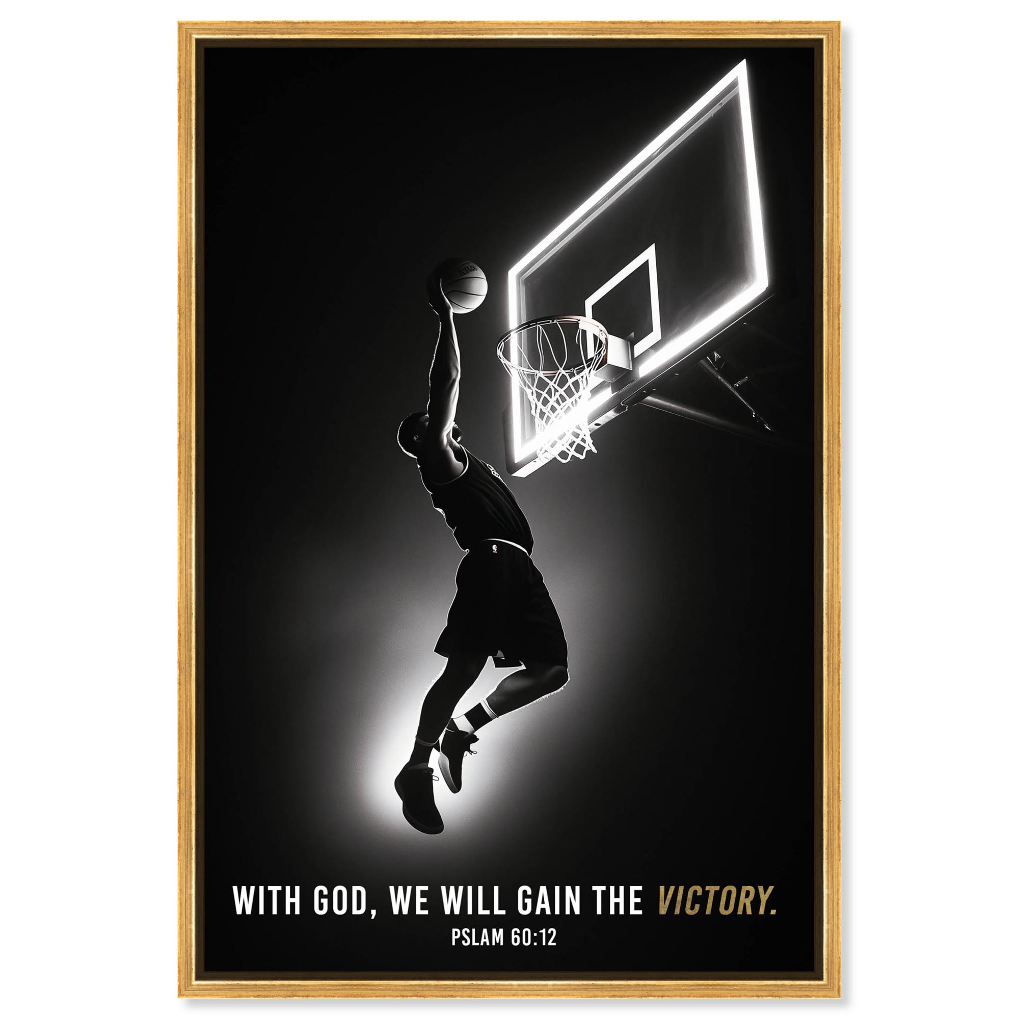 We Will Gain the Victory Canvas Sports Posters by Art Remedy, Gold ...