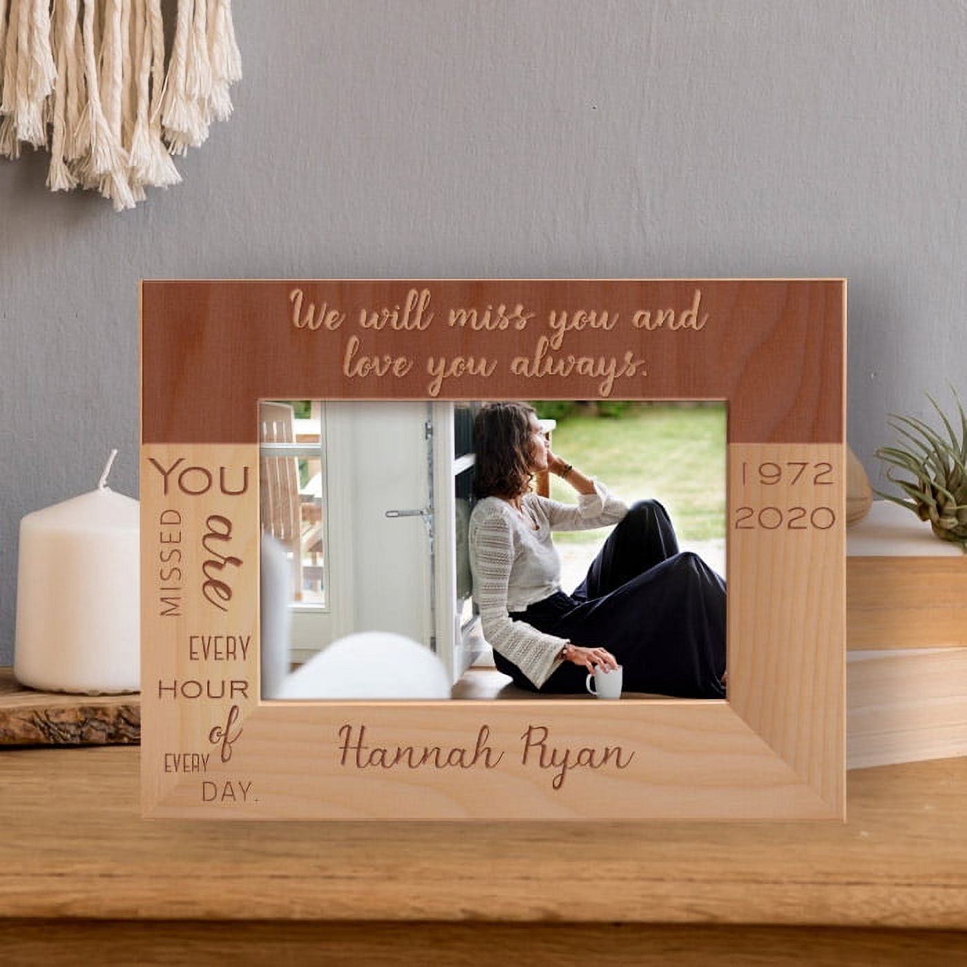 We Will Miss You And Love You Always Personalized Wooden Frame-6" x 4 ...