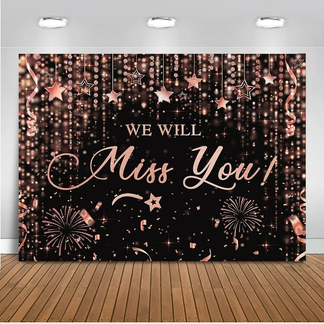 We Will Miss You Backdrop Farewell Party Decorations Going Away Party Retirement Party Goodbye ...