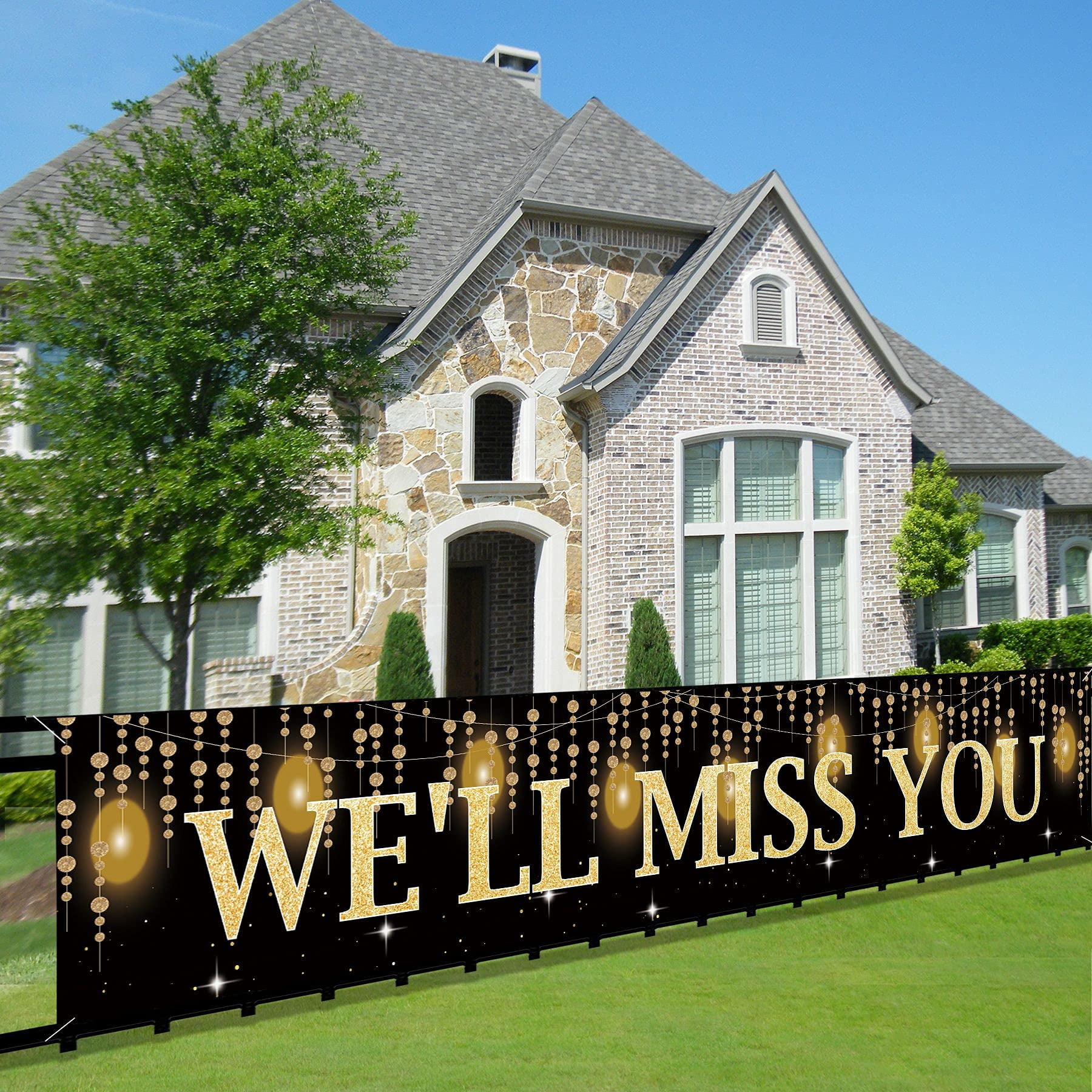 We Will Miss You Banner Yard Lawn Sign Retirement Going Away Backdrop ...
