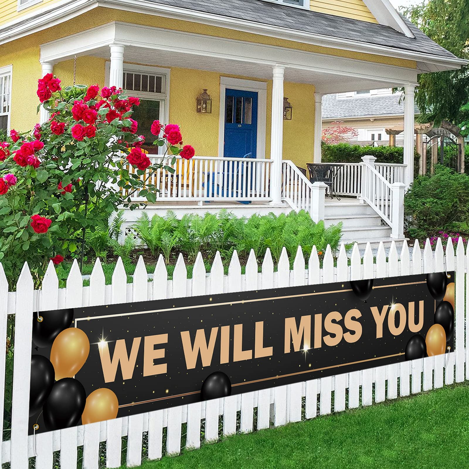 We Will Miss You Banner Yard Lawn Sign Retirement Going Away Backdrop ...