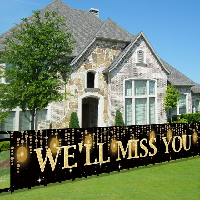 We Will Miss You Banner Yard Lawn Sign Retirement Going Away Backdrop ...