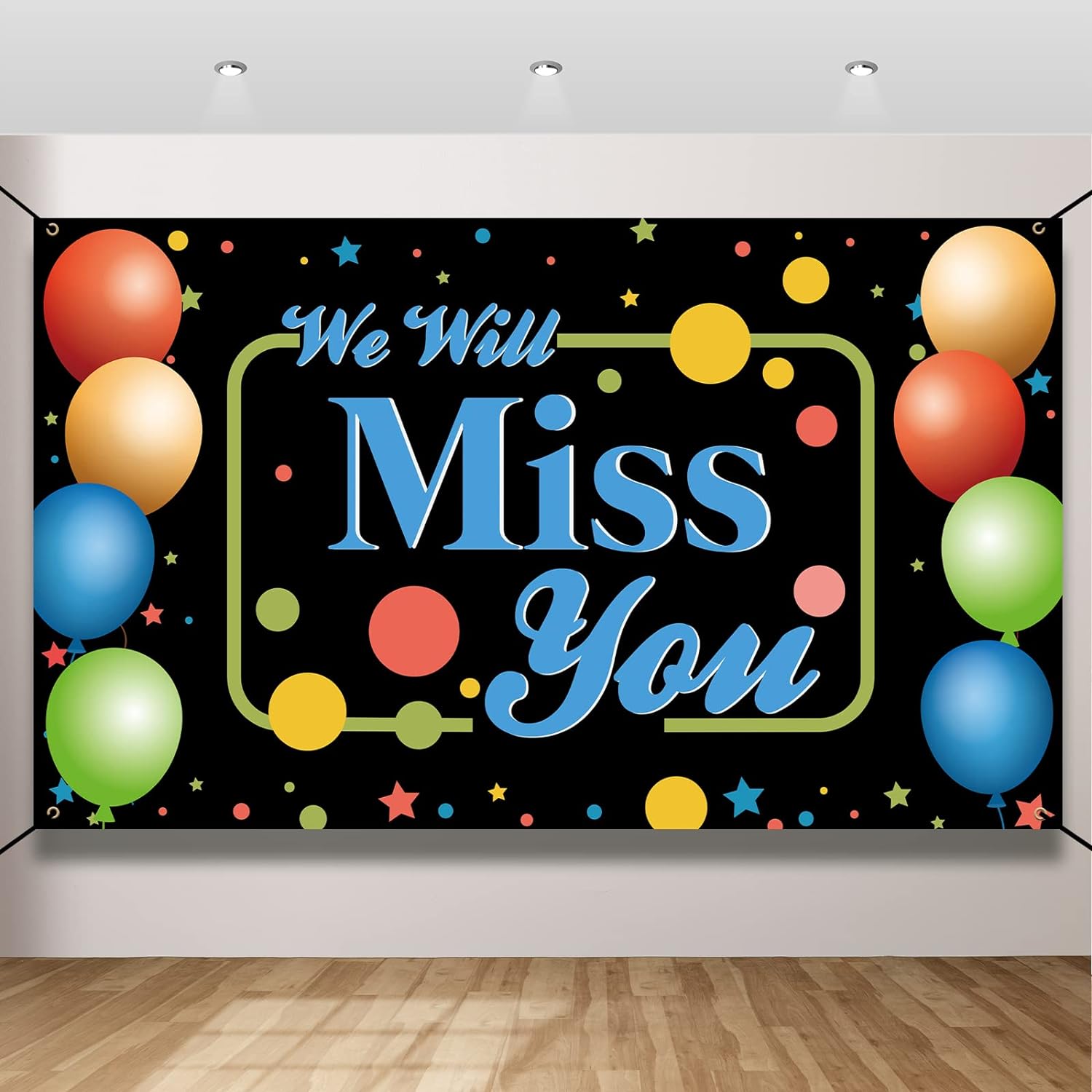 We Will Miss You Party Decorations, Going Away Party Backdrop Banner ...