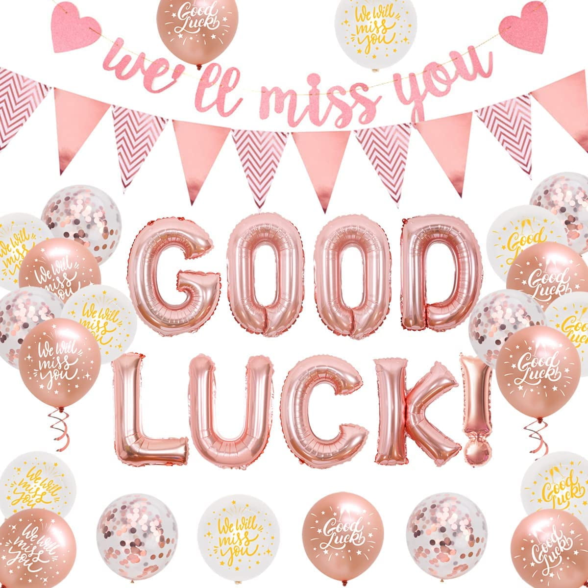 We Will Miss You Retirement Party Decorations, Good Luck Balloons ...