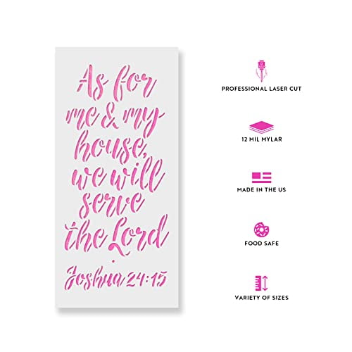 We Will Serve The Lord Bible Verse Stencil - Lord Stencil, Church ...