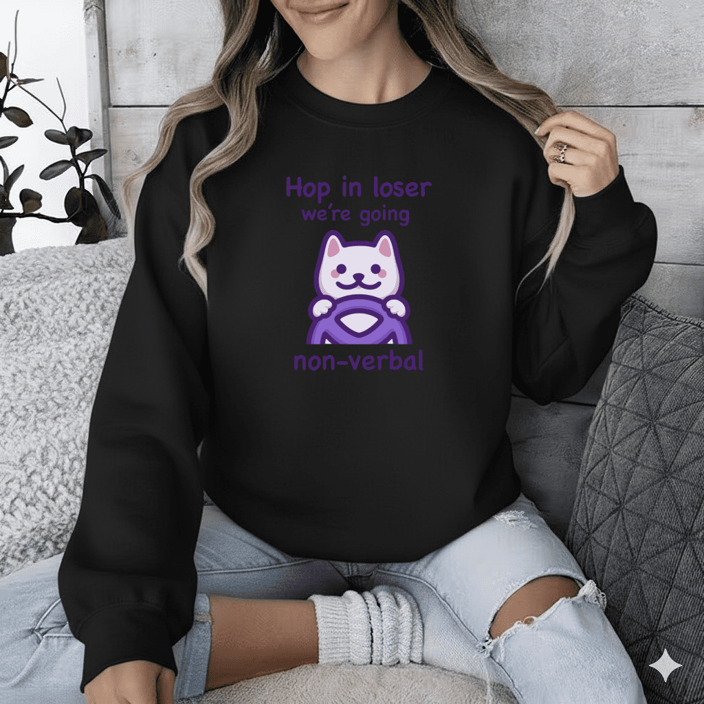 We’re Going Non-Verbal Meme Funny Dark Text Humor Quote Graphic ...