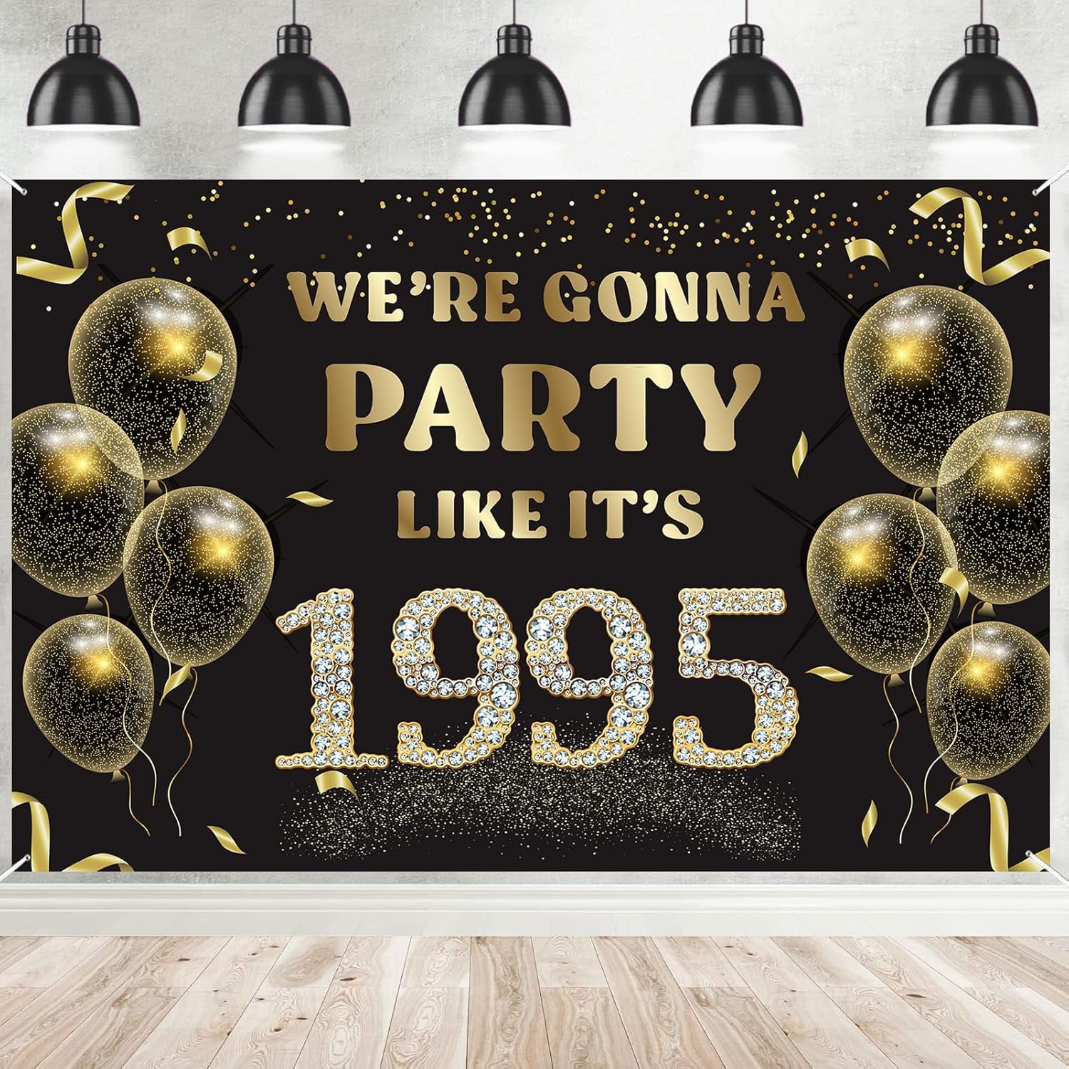 We’re Gonna Party Like It’s 1995 Birthday Banner Backdrop, Cheer to 30 ...