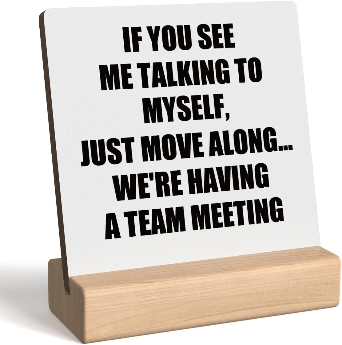 We're Having A Team Meeting Wood Sign, Inspirational Office Decor ...