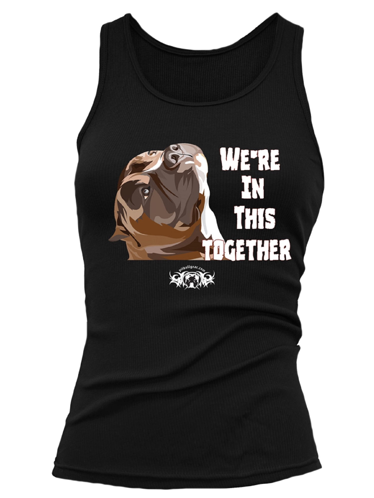 We're In This Together Pitbull Women's Fitted Tank Top, Pit Bull Gift ...