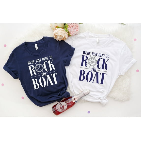We're Just Here to Rock the Boat Shirt Matching Group Cruise Tee Family ...