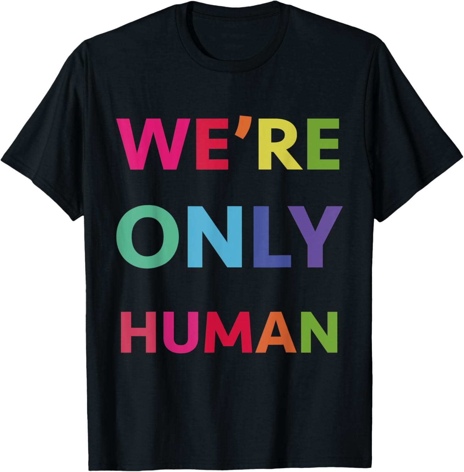 We're Only HUMAN Flag LGBT Gay Pride Month Transgender T-Shirt ...