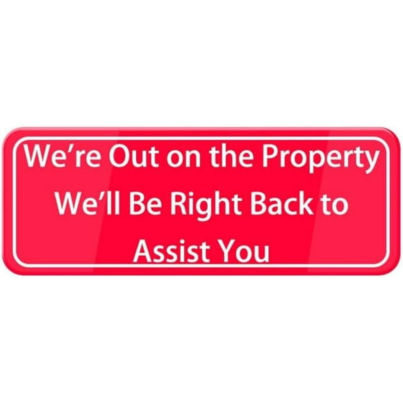 Be Right Back Sign Office
