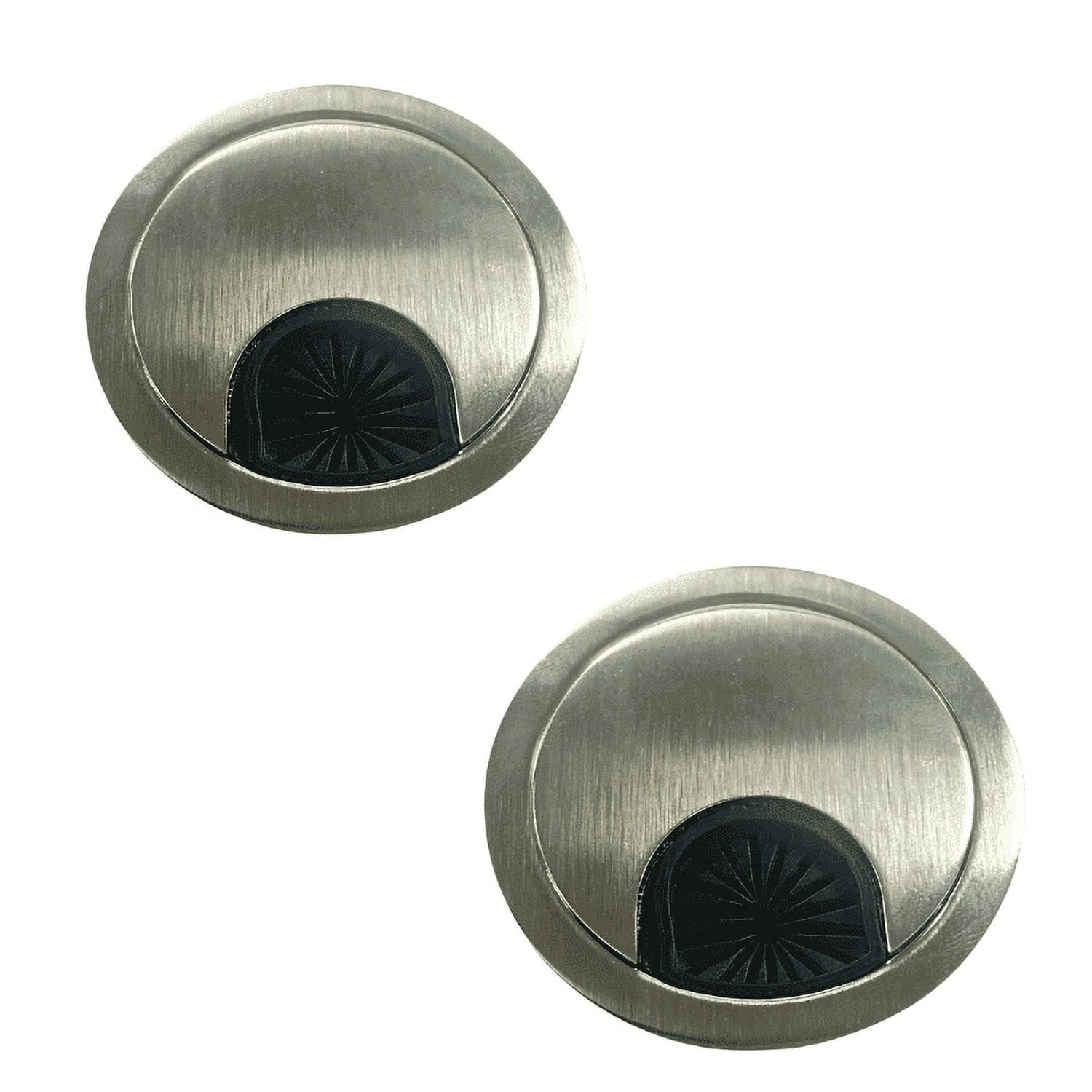 We're it. Brushed Silver Metal Desk Grommet, 60mm / 2.36 inches, 2 pack ...
