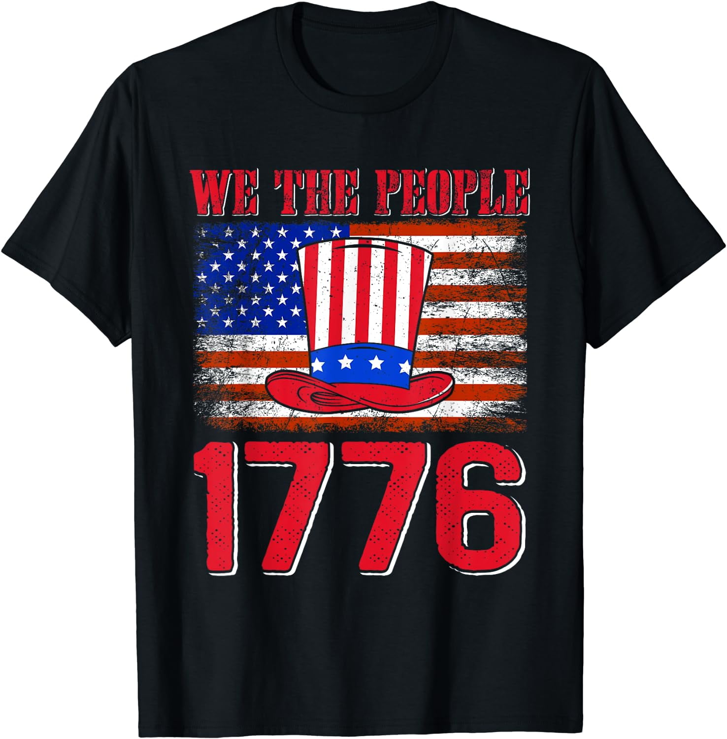 We the People 1776 Independence Day US Patriot Americans T-Shirt Black ...