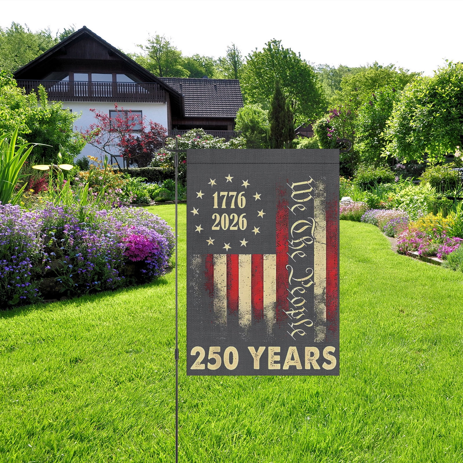 We the People 250 Years 1776-2026 Garden Flag - Distressed American ...
