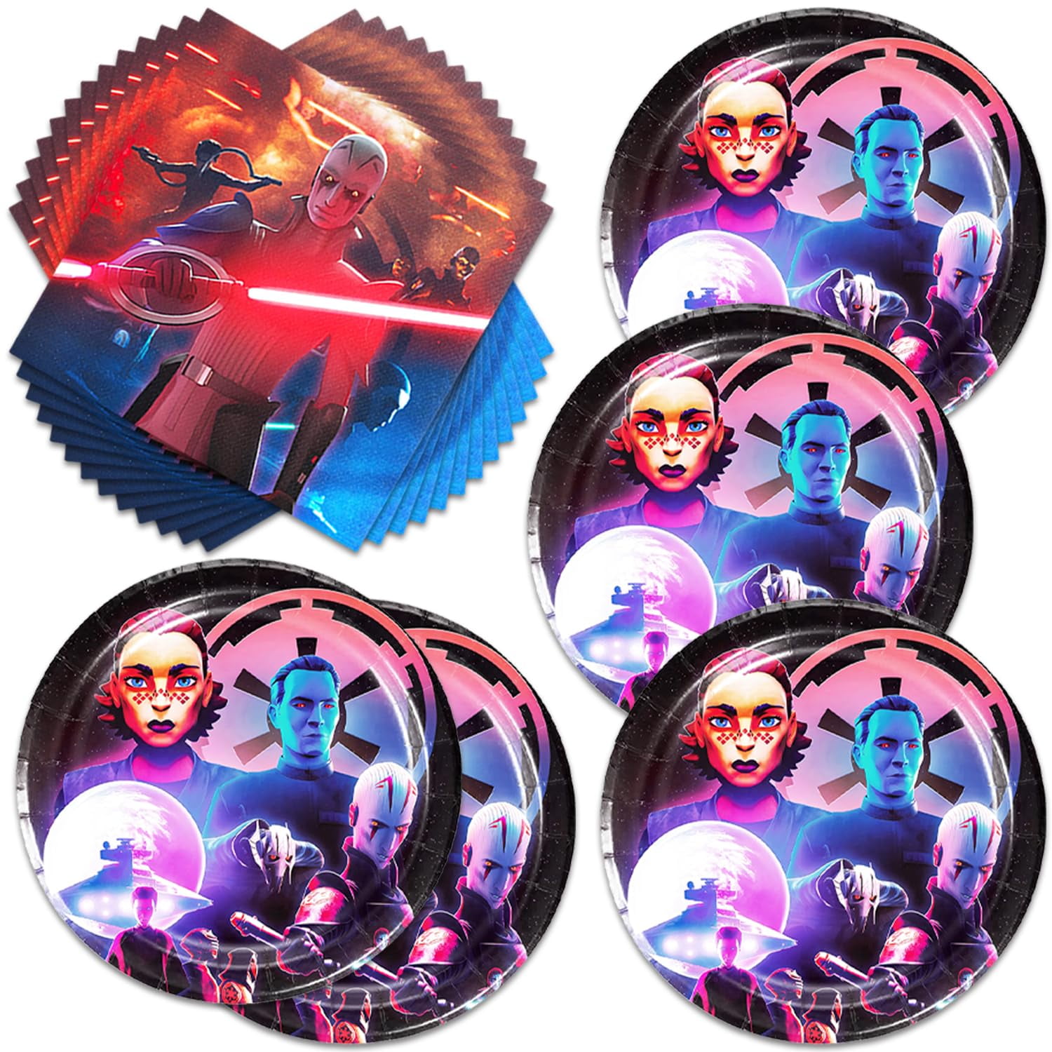 We1Fit 40PCS Star War MMF7 Party Supplies,Star War Party Tableware Set ...