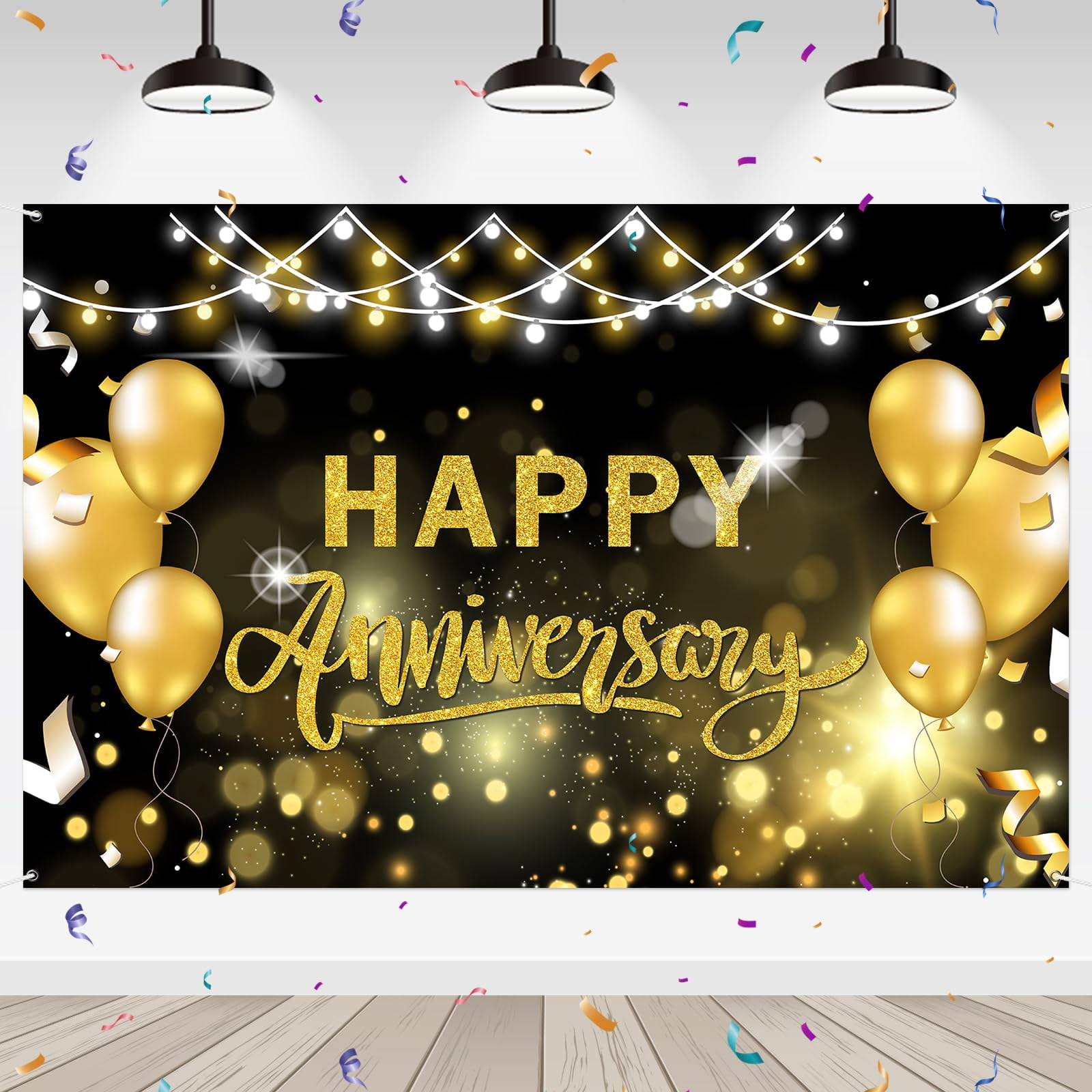 WeBenison Happy Anniversary AJH3 Backdrop Wedding Anniversary ...