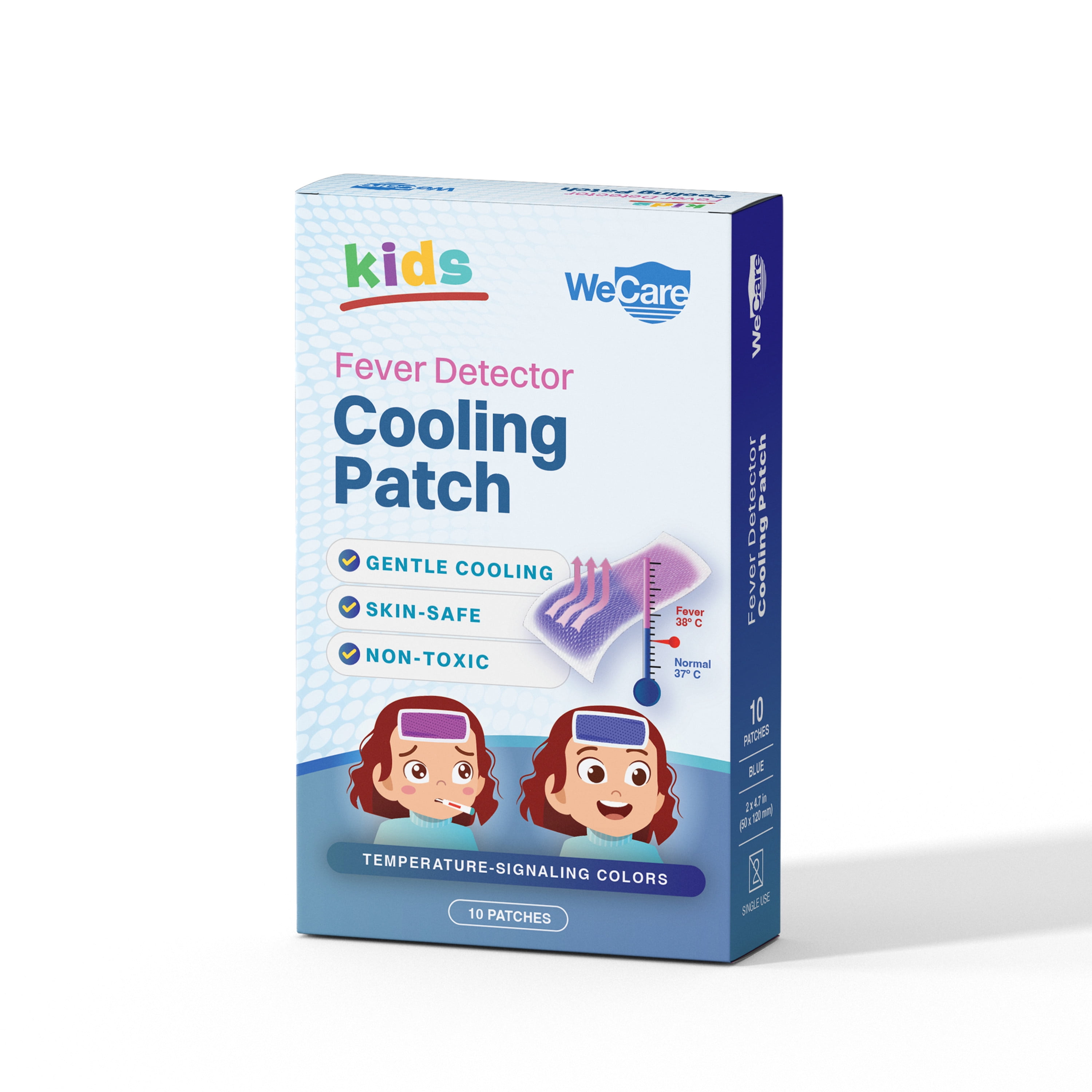 WeCare Fever Detector Color Changing Cooling Gel Patches, 10-pack ...