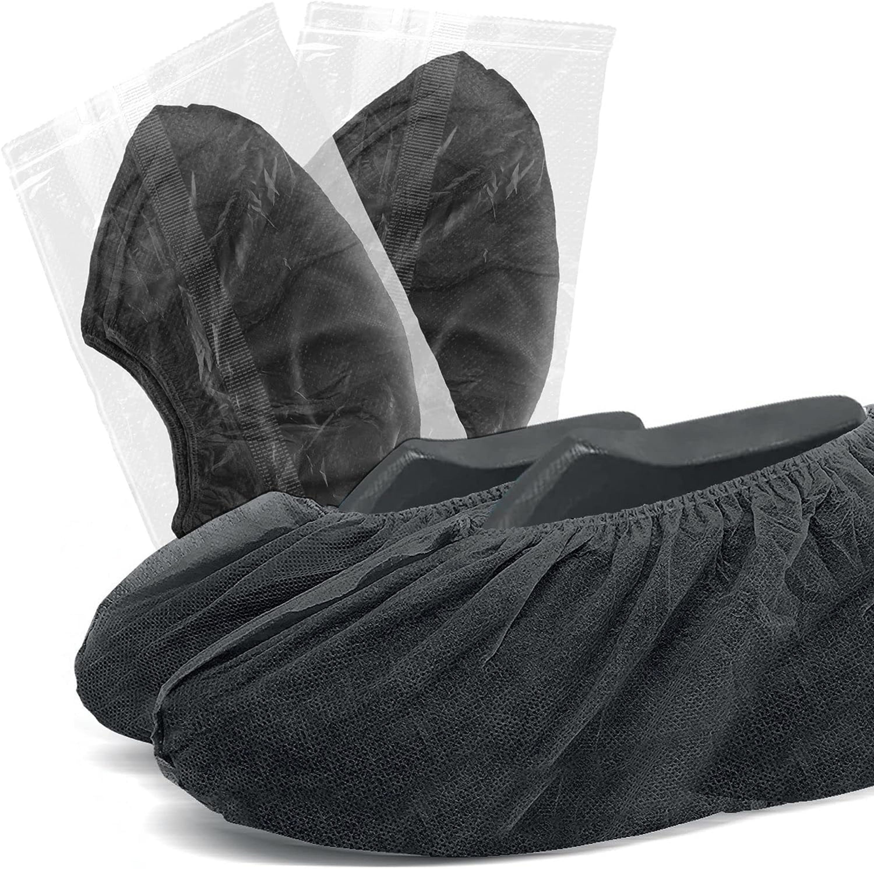 WeCare Protective Shoe Covers, Individually wrapped - 25 Pairs - Black ...