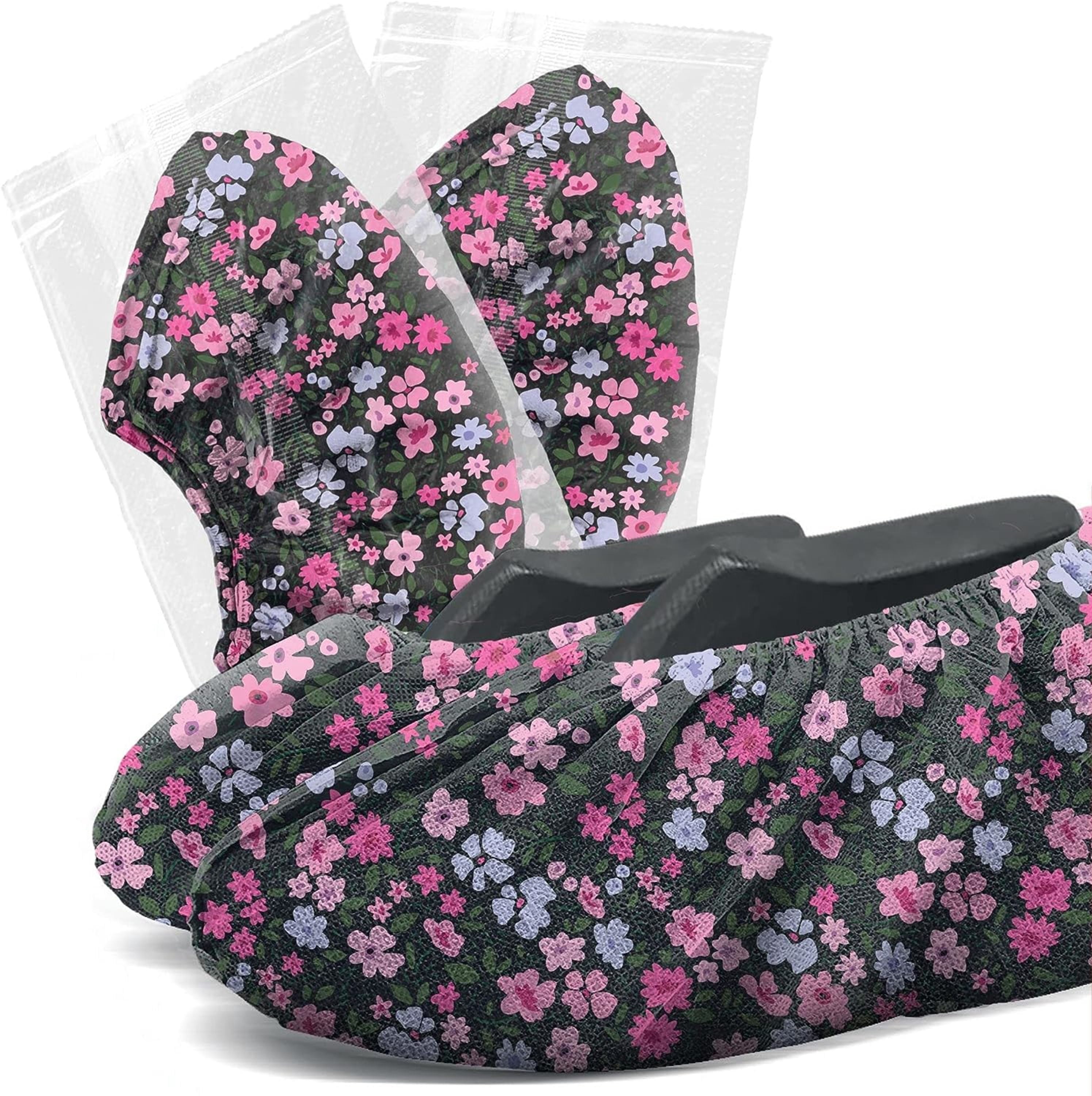 WeCare Protective Shoe Covers, Individually wrapped - 25 Pairs - Floral ...