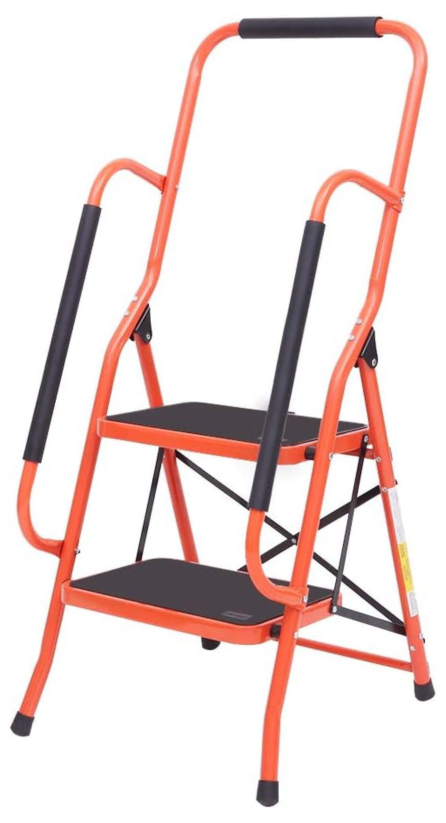 WeCcQuue 2 Step Ladder with Handrails, Folding Step Stool with Widened ...