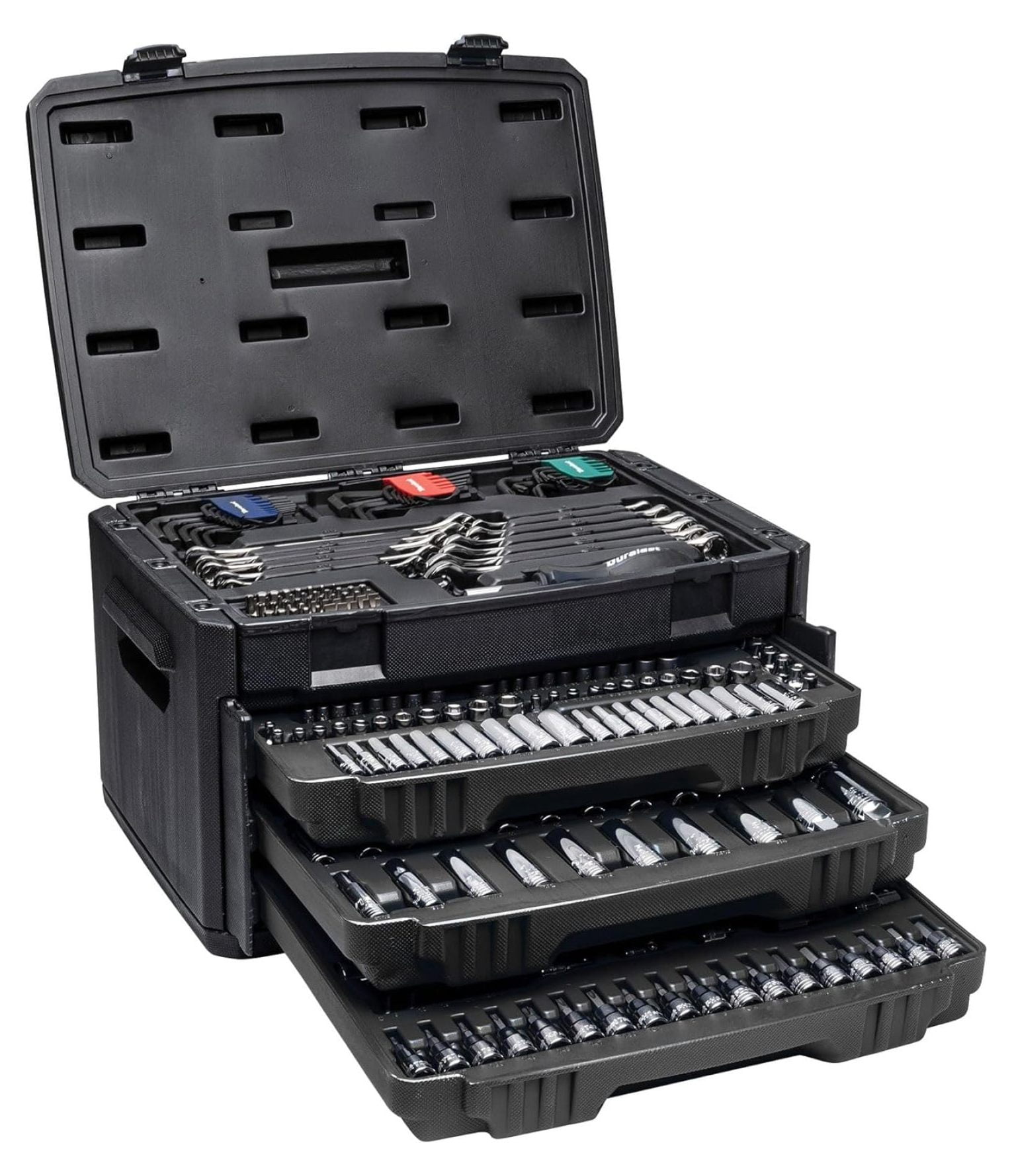 WeCcQuue 205 Piece General Household Home Repair Mechanics Tool Case ...