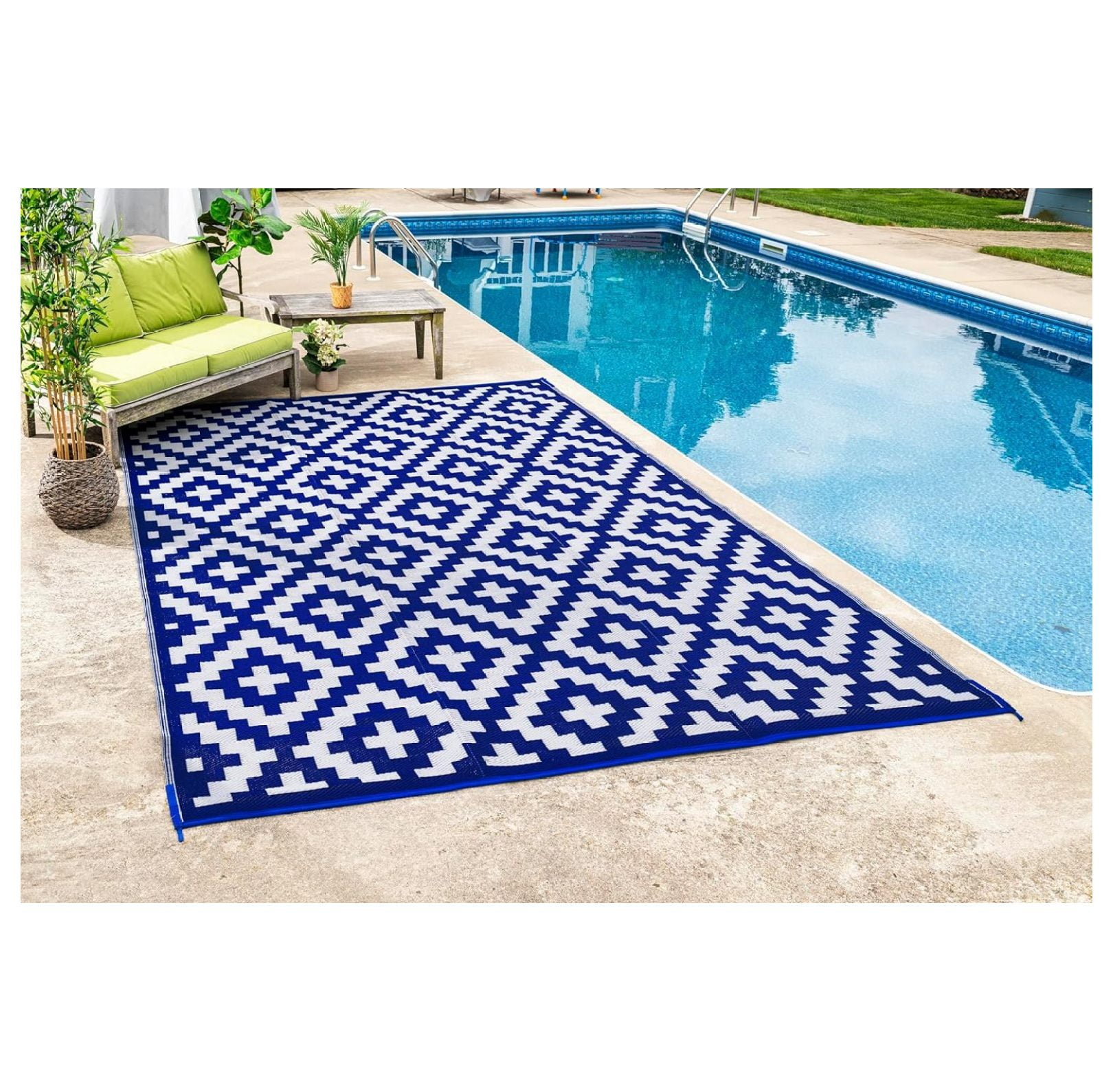 WeCcQuue Outdoor Camping Rug - Waterproof, Fade Resistant, Reversible ...