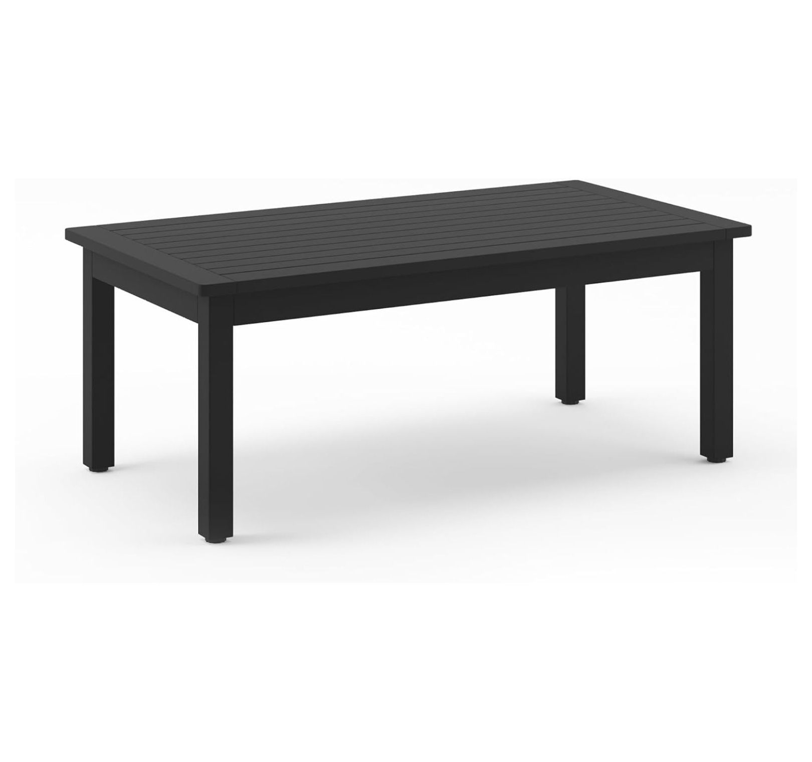 WeCcQuue Outdoor Coffee Table, Black Patio Coffee Tables for Outside ...