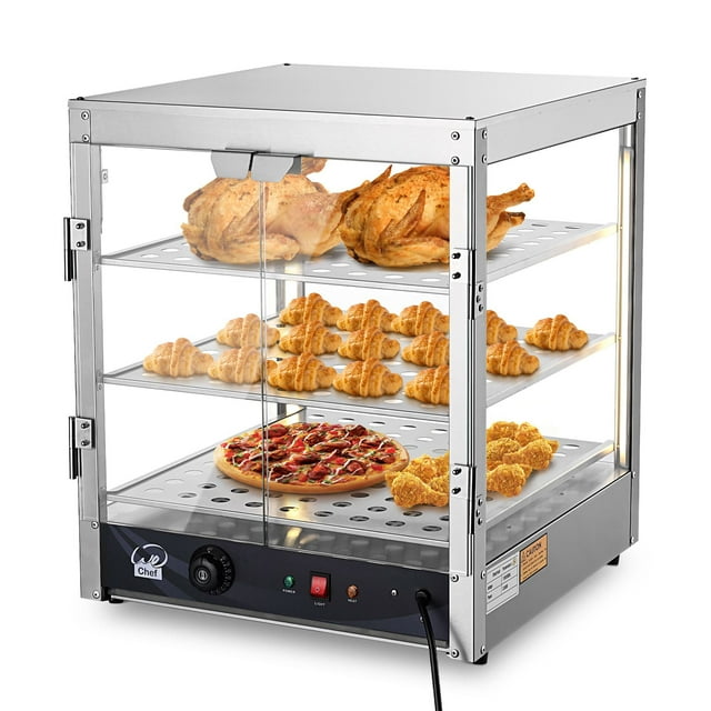 WeChef 20" Commercial Countertop Food 3-Tier Pizza Warmer with LED ...