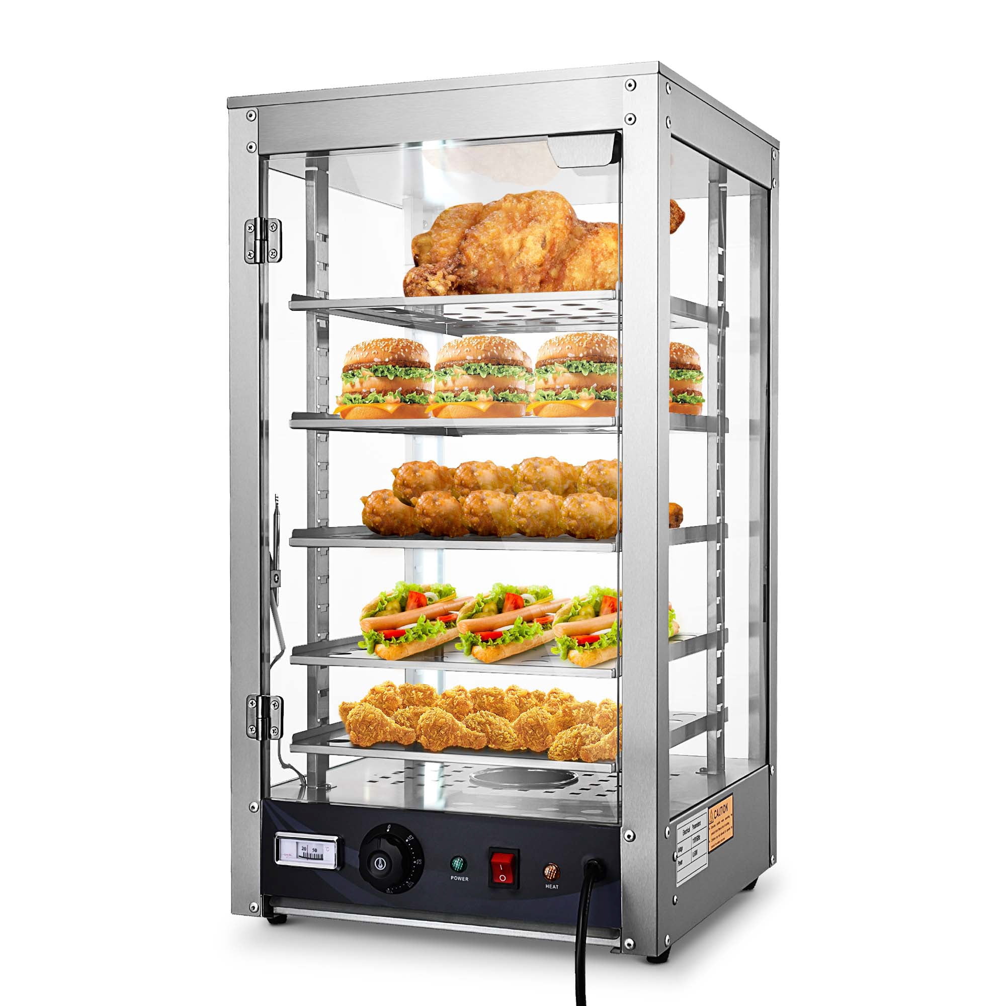 WeChef 600W 5-Shelf Commercial Food Warmer 15" Countertop Catering ...