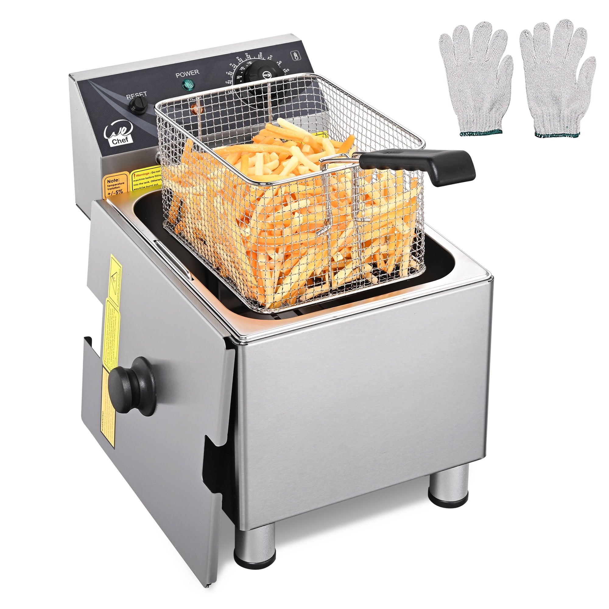 WeChef Electric Deep Fryer Countertop Deep Fryer with Basket 12L ...