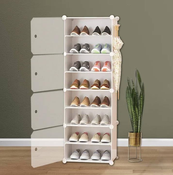 WeCool SRW8 Upgraded Shoe Rack for Home Plastic Portable Shoe Rack with ...