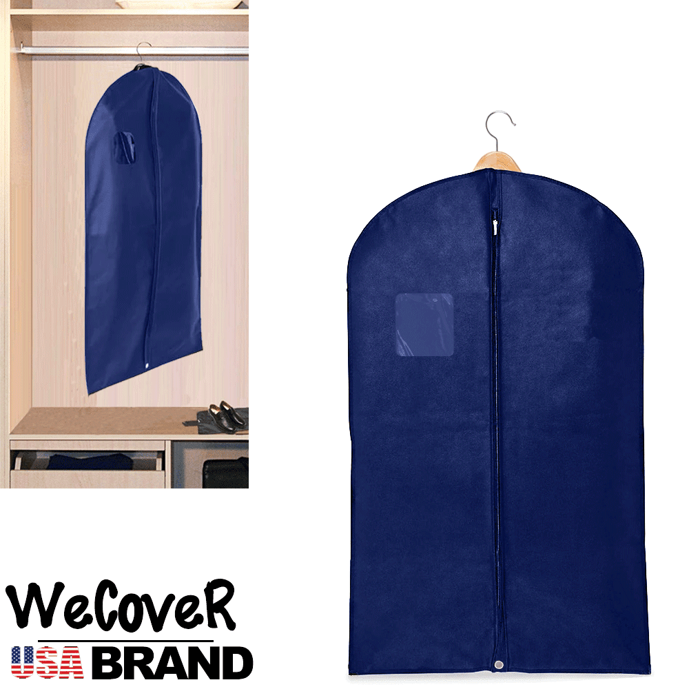WeCoveR Garment Bag with Zipper, Clear Clothes Coats Cover Bags ...