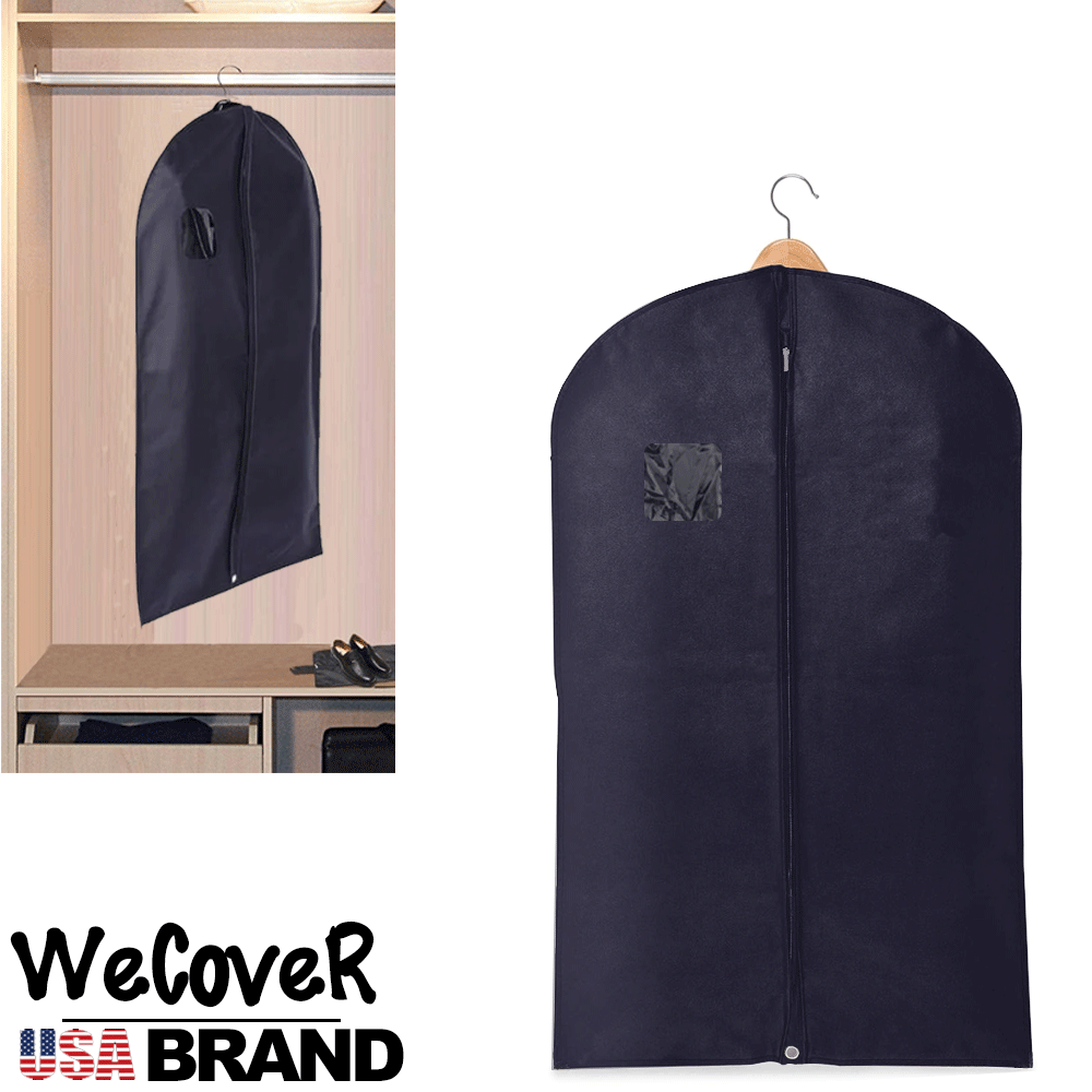 WeCoveR Garment Bag with Zipper, Clear Clothes Coats Cover Bags ...