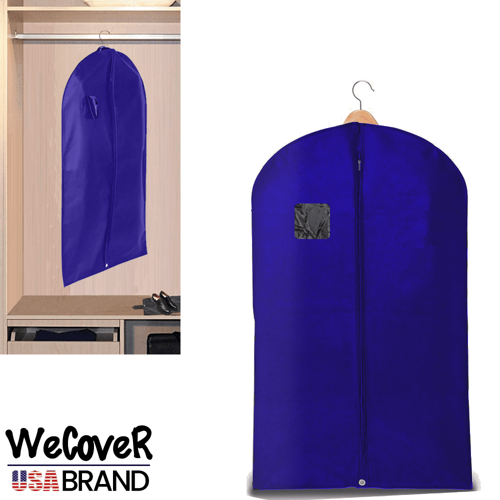 WeCoveR Garment Bag with Zipper, Clear Clothes Coats Cover Bags ...