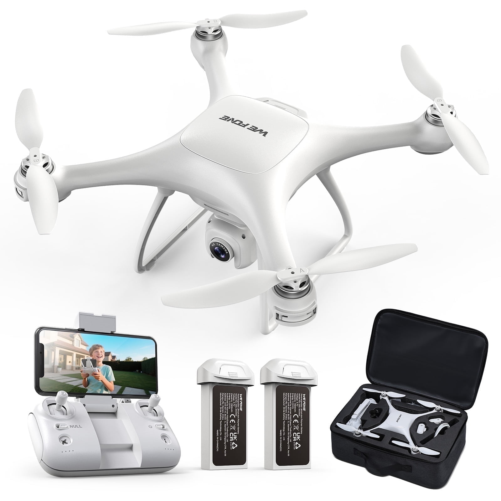 Wefone WF22 Drone with Camera for Kids and Adults, Lightweight, Optical ...