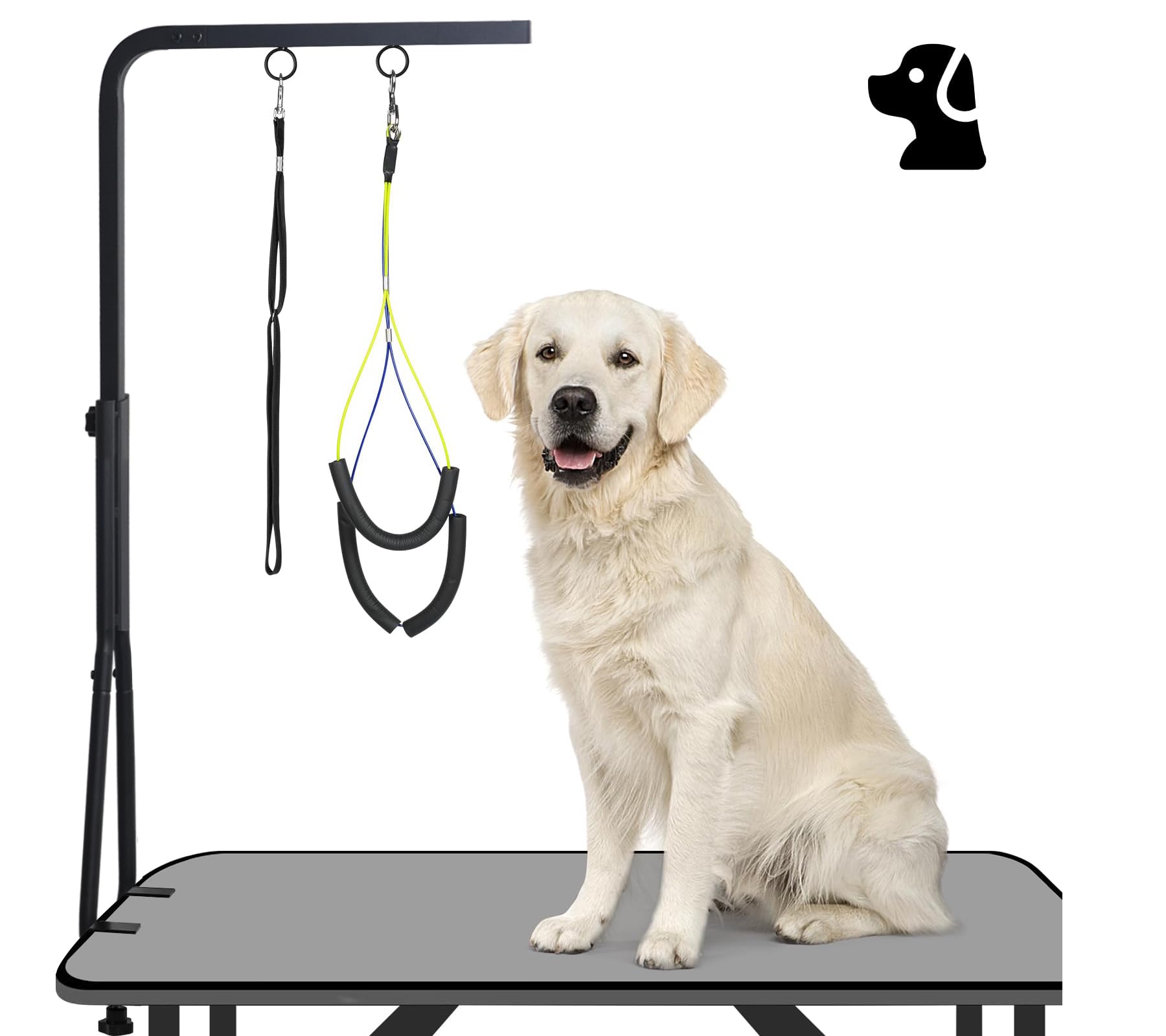 WeGXY Professional Dog Grooming Table Arm with Double Clamp, 42" H ...