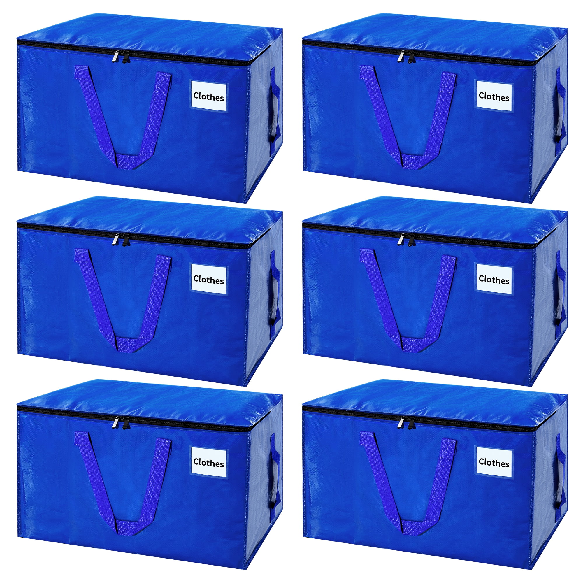 WeGuard 6 Pack Extra Large Moving Bags with Strong Zippers and Handles ...