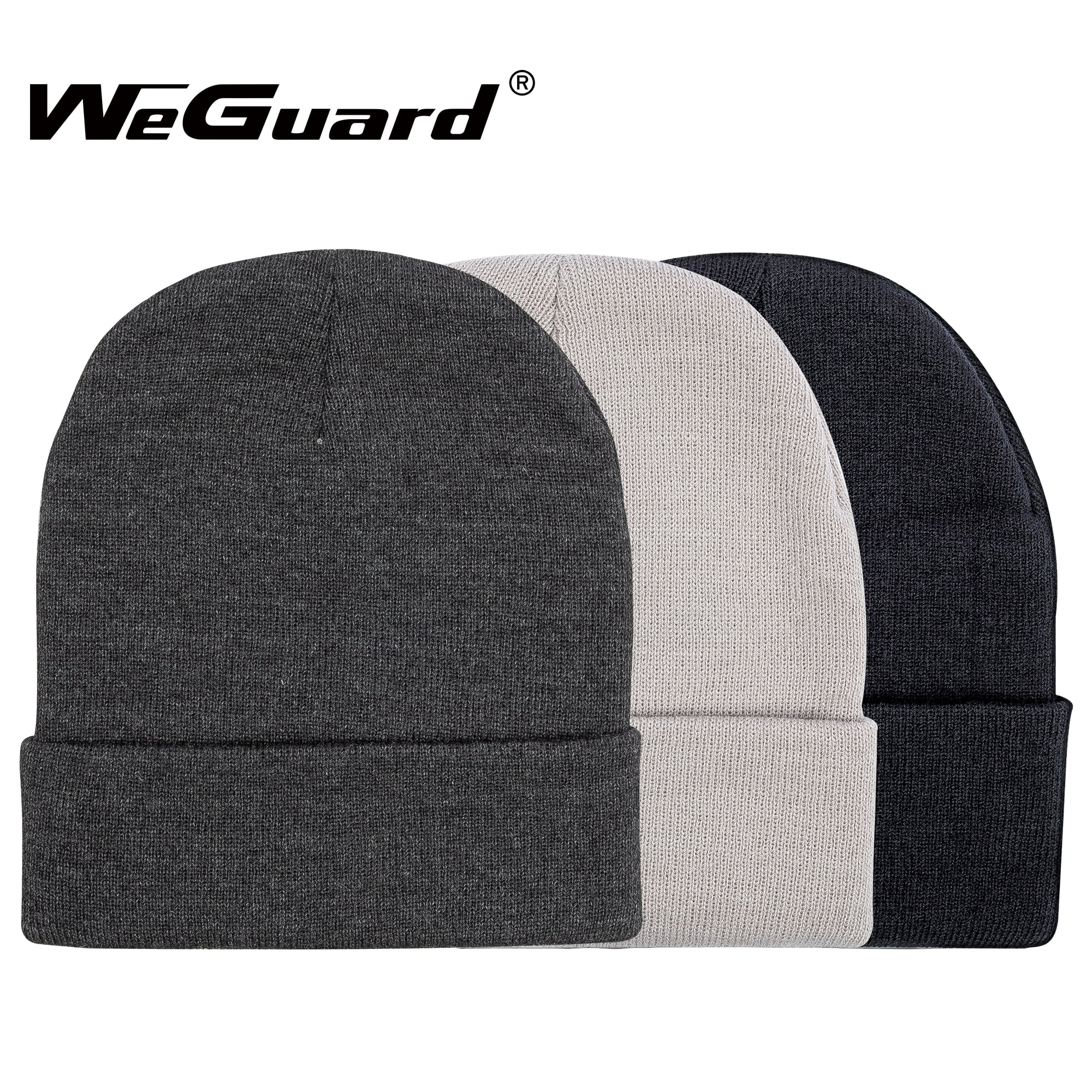 WeGuard Unisex Adult Knit Beanie for Men Women Warm Snug Hat Cap ...