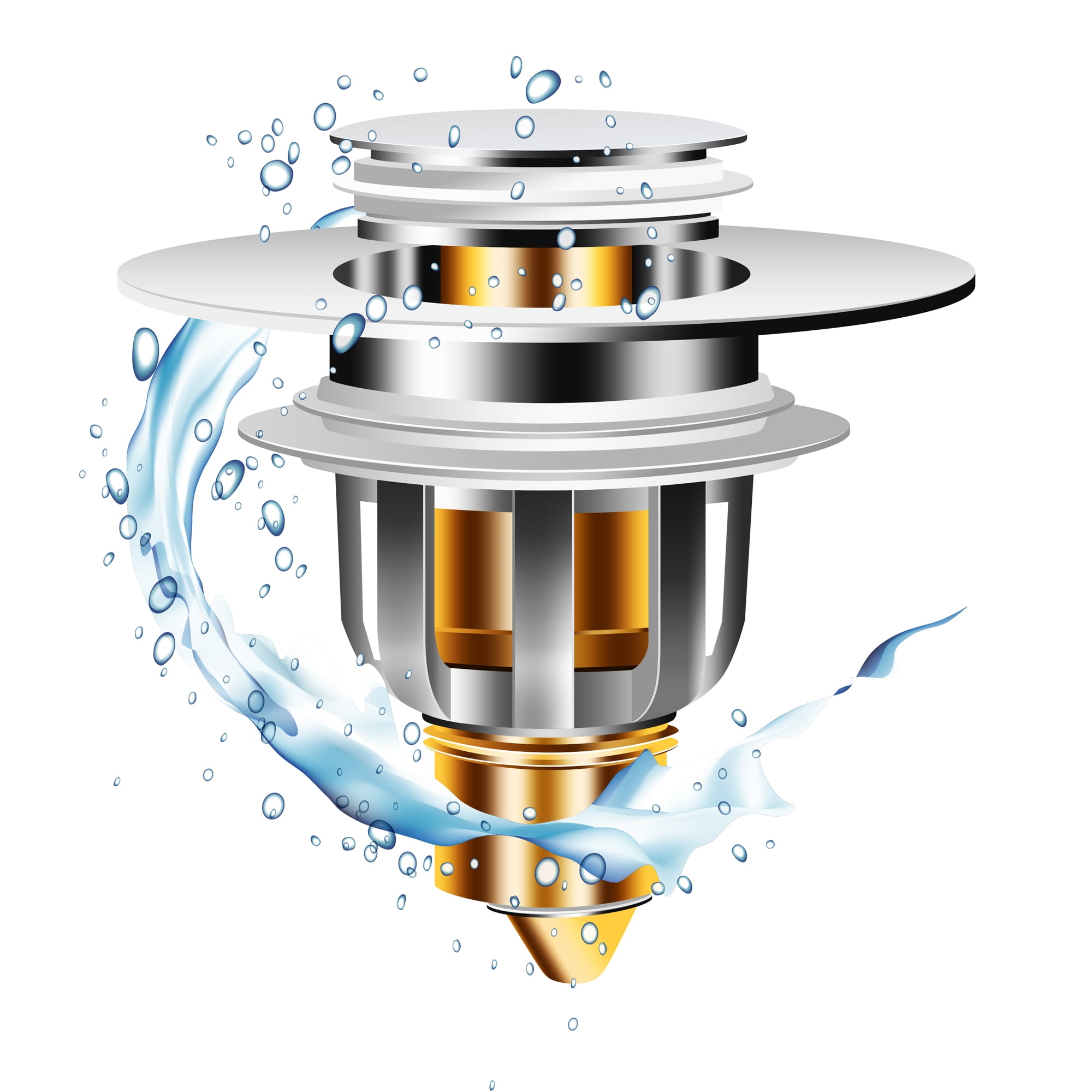 WeGuard Upgraded Universal Bathroom Sink Stopper Fits 1 1/4 inch Drain ...