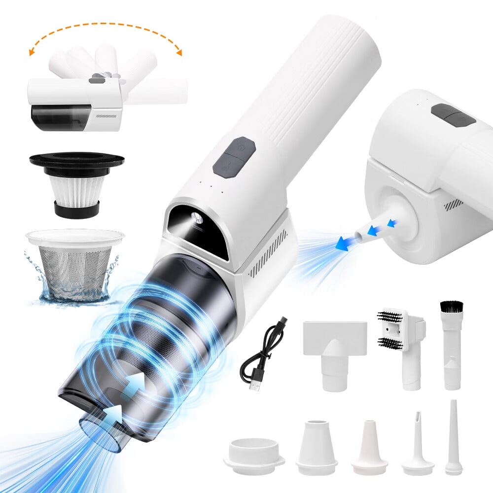 WeHoming 16000Kpa Handheld Mini Vacuum Cleaner with LED Light 180 ...