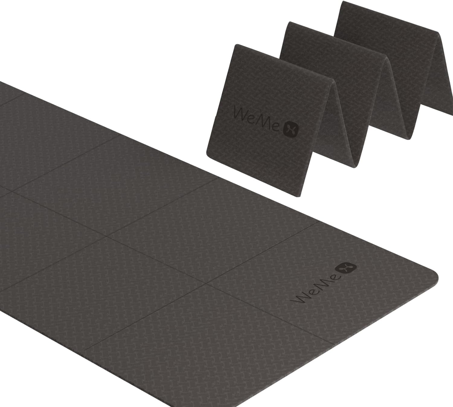 WeMe Foldable TPE Yoga Mat 6mm Thick, Non Slip Exercise Mat Fitness Mat ...