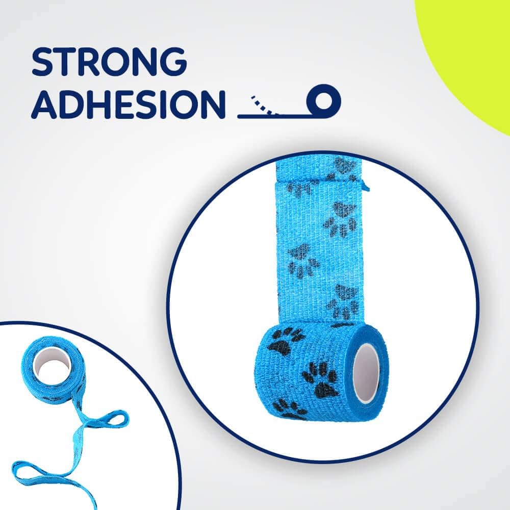 WePet Pet Wrap, Self-Adhesive Non-Woven Bandage, Emergency Cohesive ...