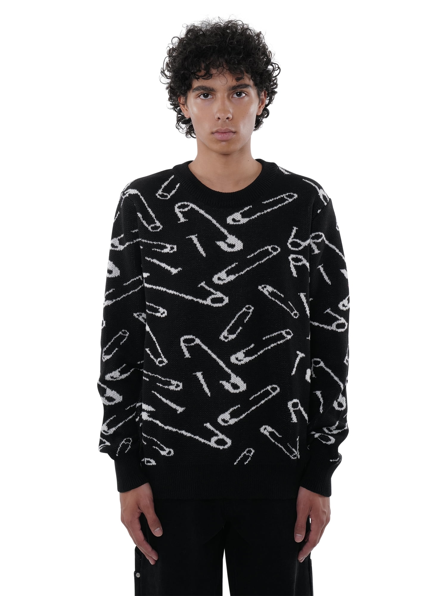 WeSC Leon Safety Pins Sweater - Relaxed Fit men's Sweater - Walmart.com