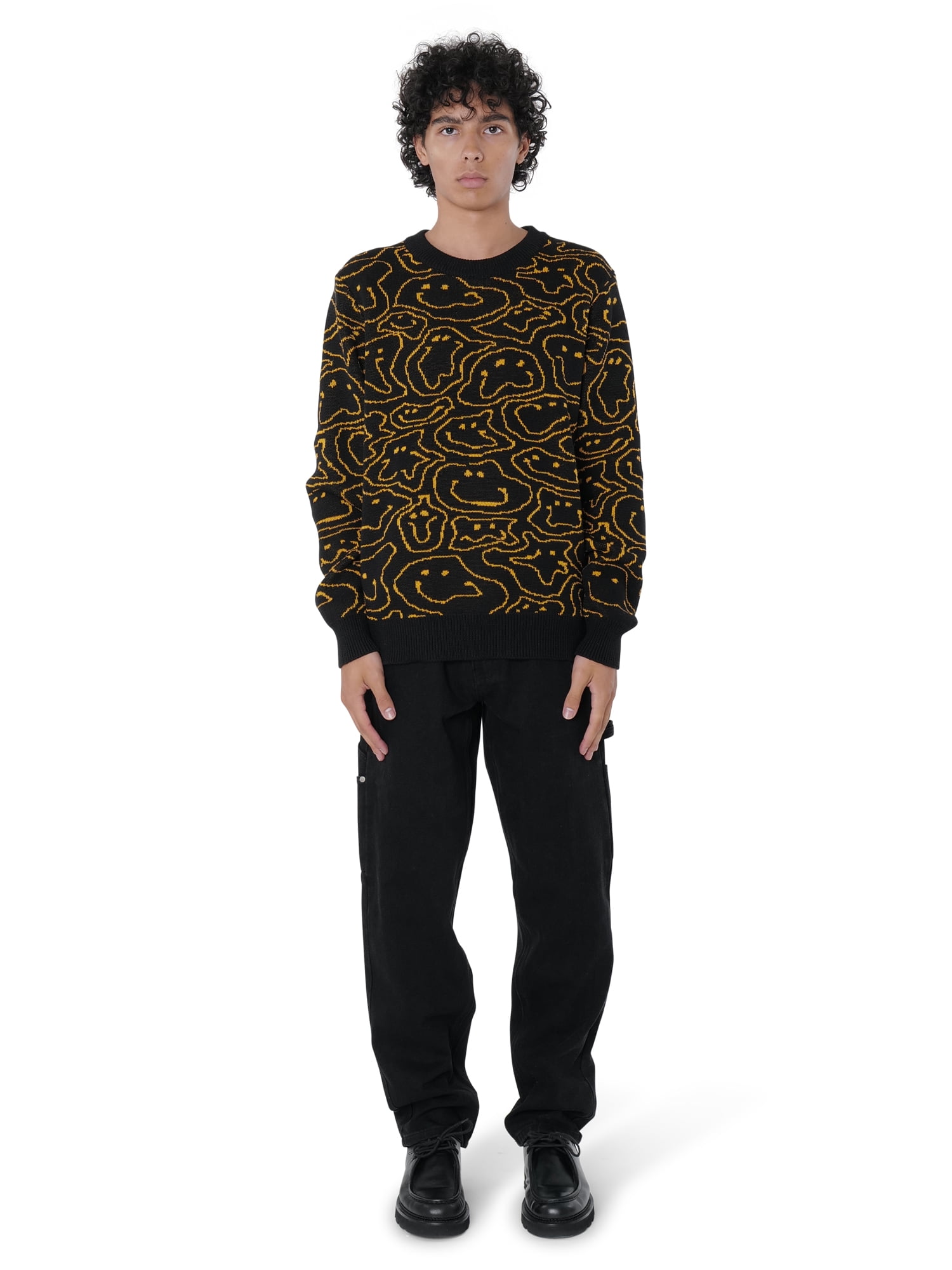 Men's WeSC Leon Warp Smiley Sweater, XS - 2XL - Walmart.com