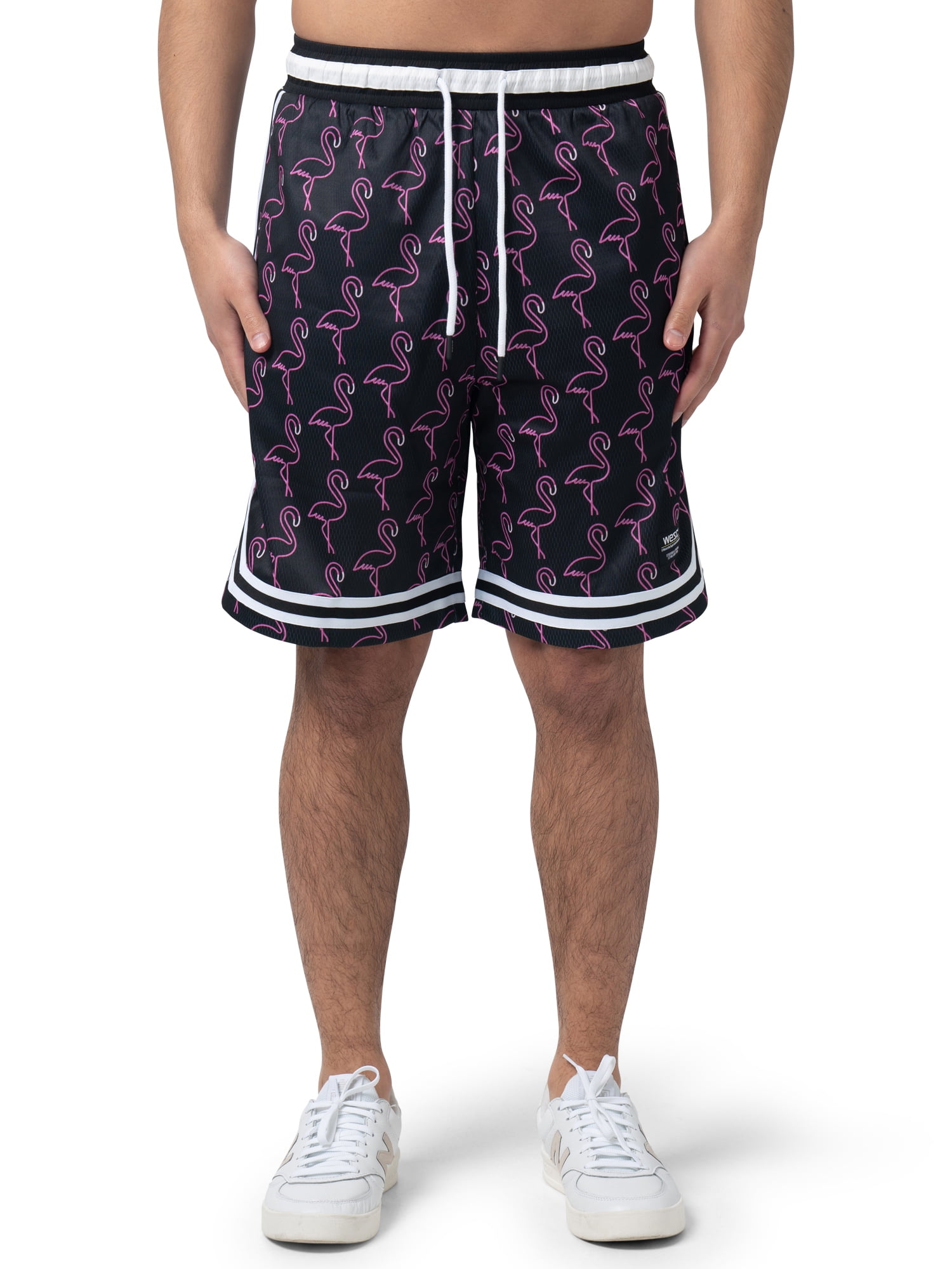 WeSC Men's Basketball Shorts Neon Flamingo All Over Print, Sizes S-2XL ...