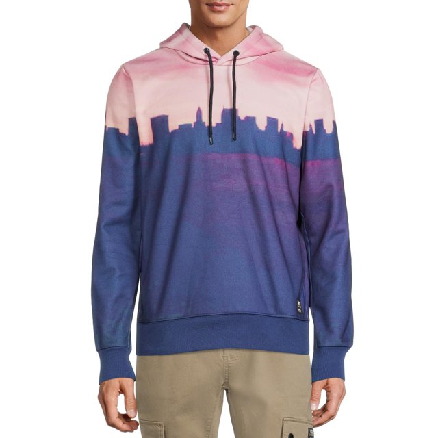 WeSC Men's & Big Men's City Scene Graphic Ombre Fleece Hoodie ...