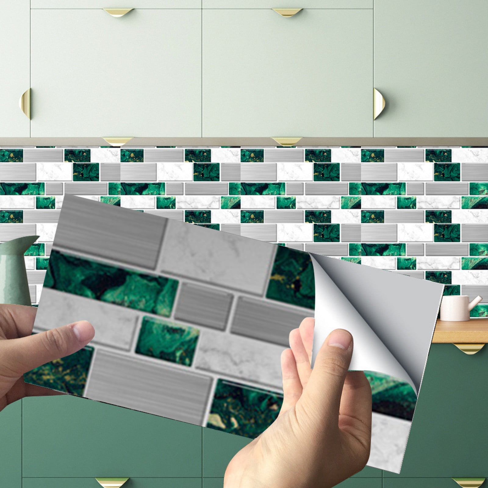 Weaklki Clearance,12pc Peel And Stick Ceramic Tile Paste 3D Lattice ...