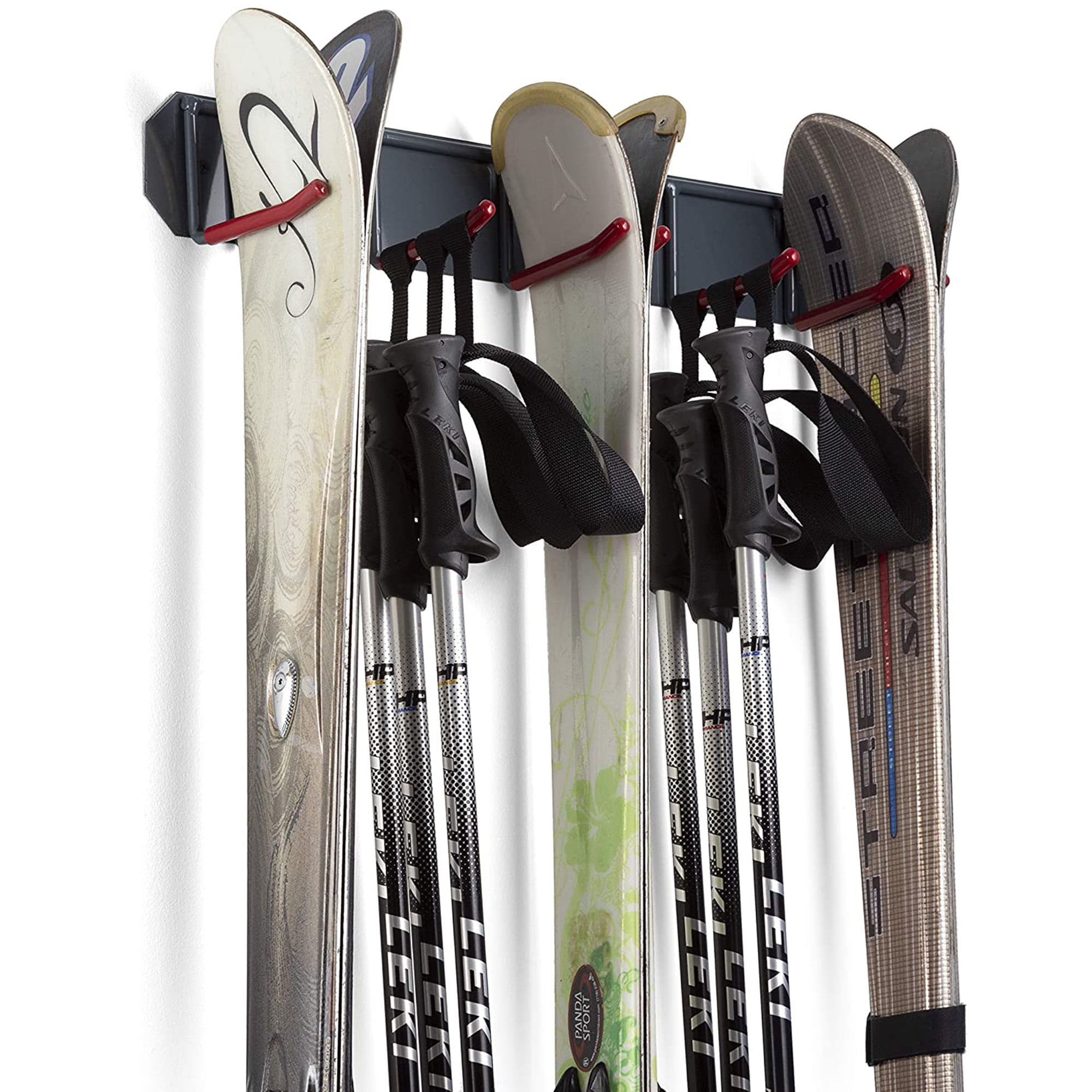 Wealers Heavy Duty Ski Snowboard Rack, Wall Mount Organizer for Sports ...